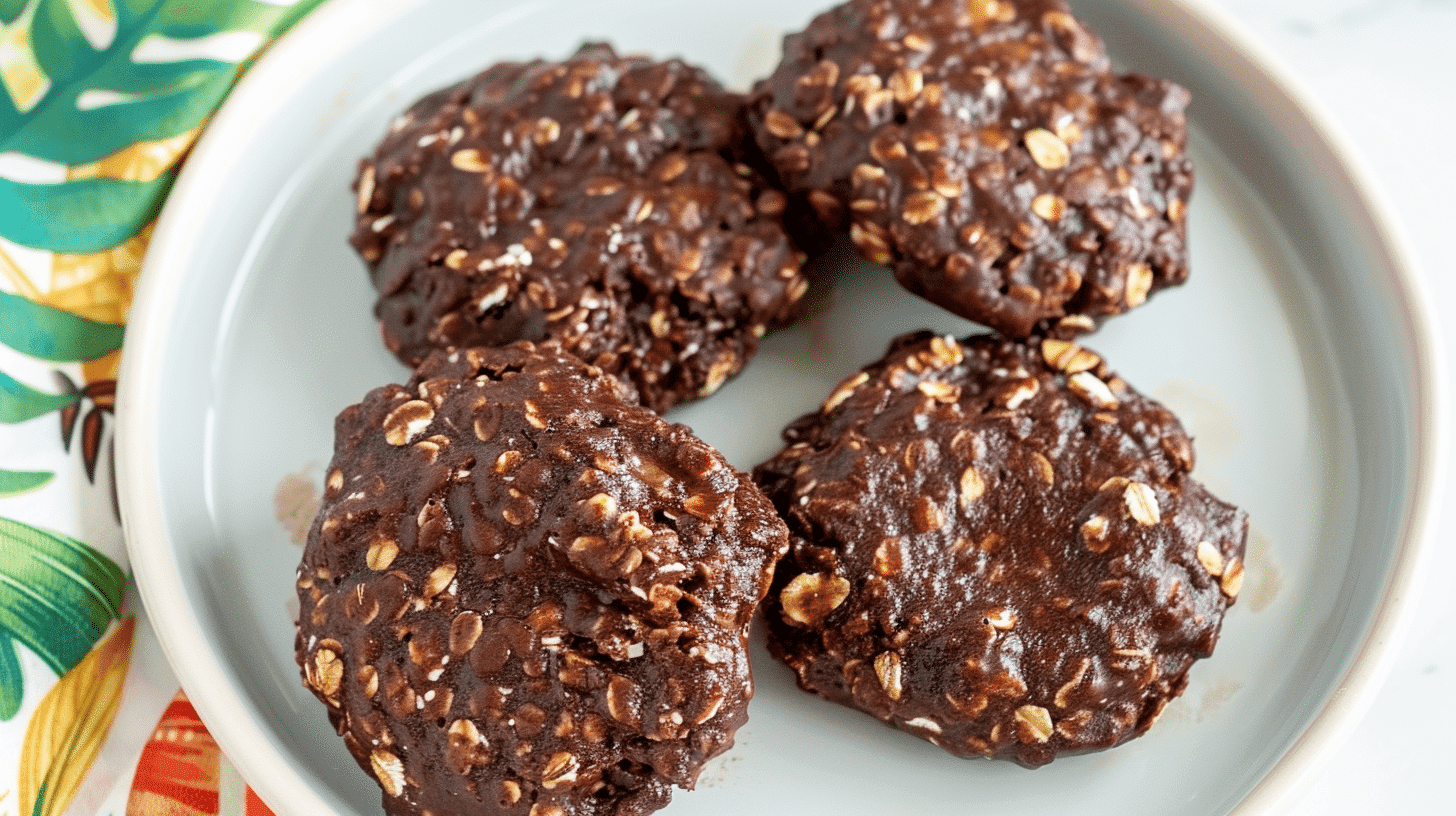 Easy No Bake Chocolate Fudge Cookies - 20 Minutes